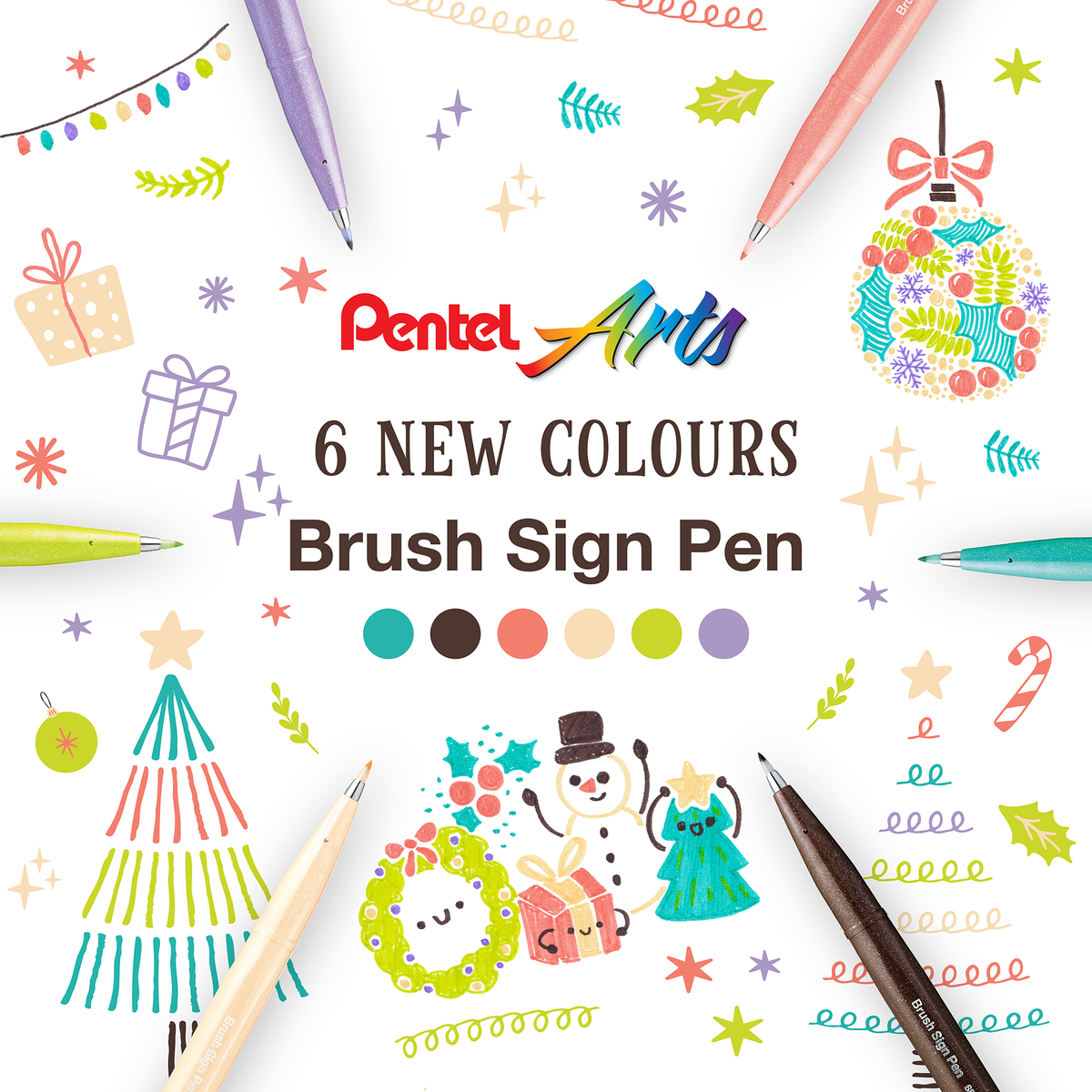 [NEW] 6 more colours of your favourite Brush Sign Pen!– Pentel Singapore