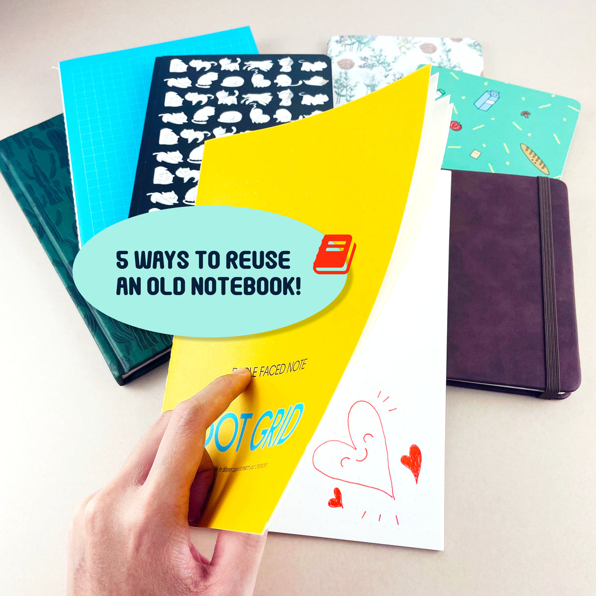 5 ways to reuse an old notebook!– Pentel Singapore
