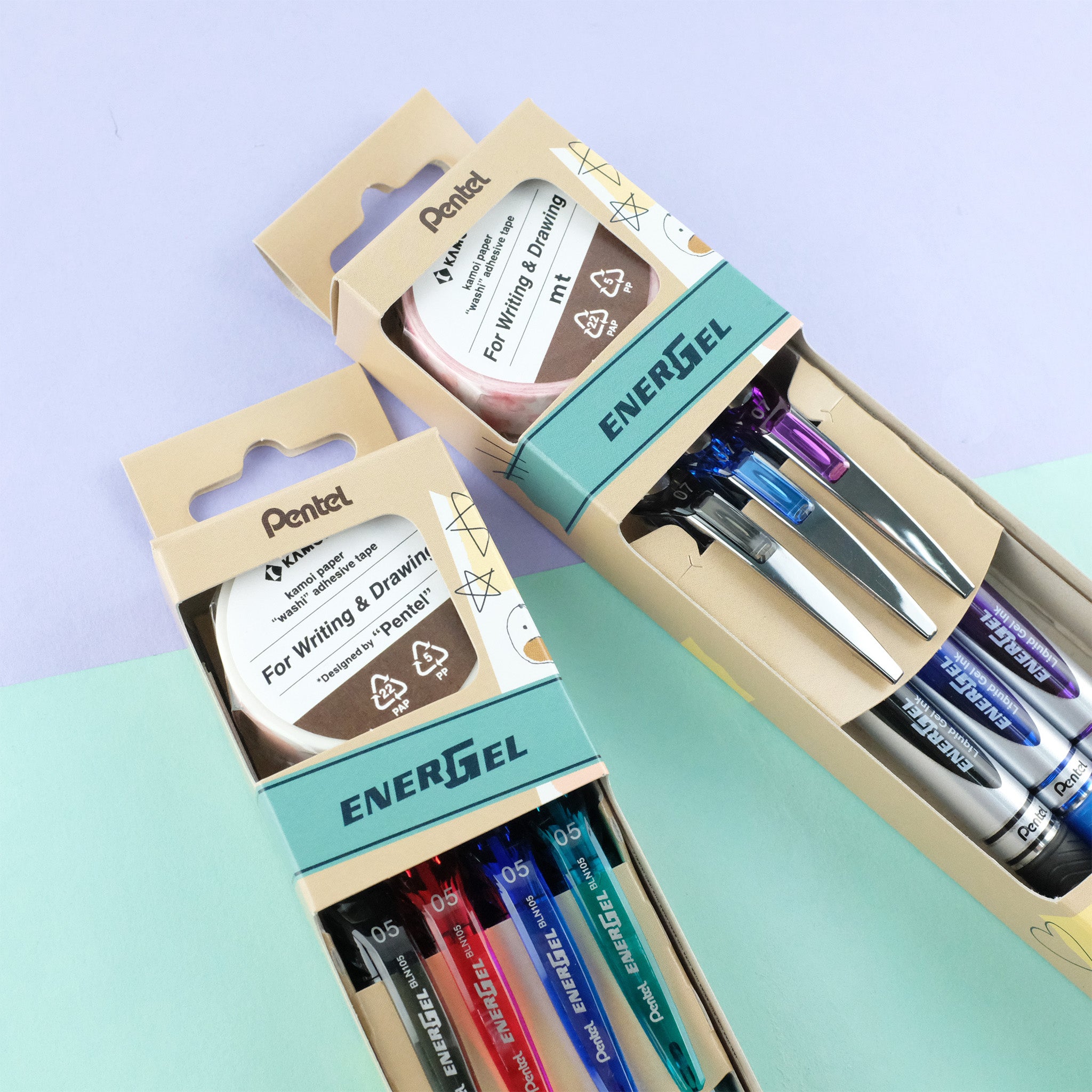 Energel x mt Washi Tape 0.5mm Set– Pentel Singapore