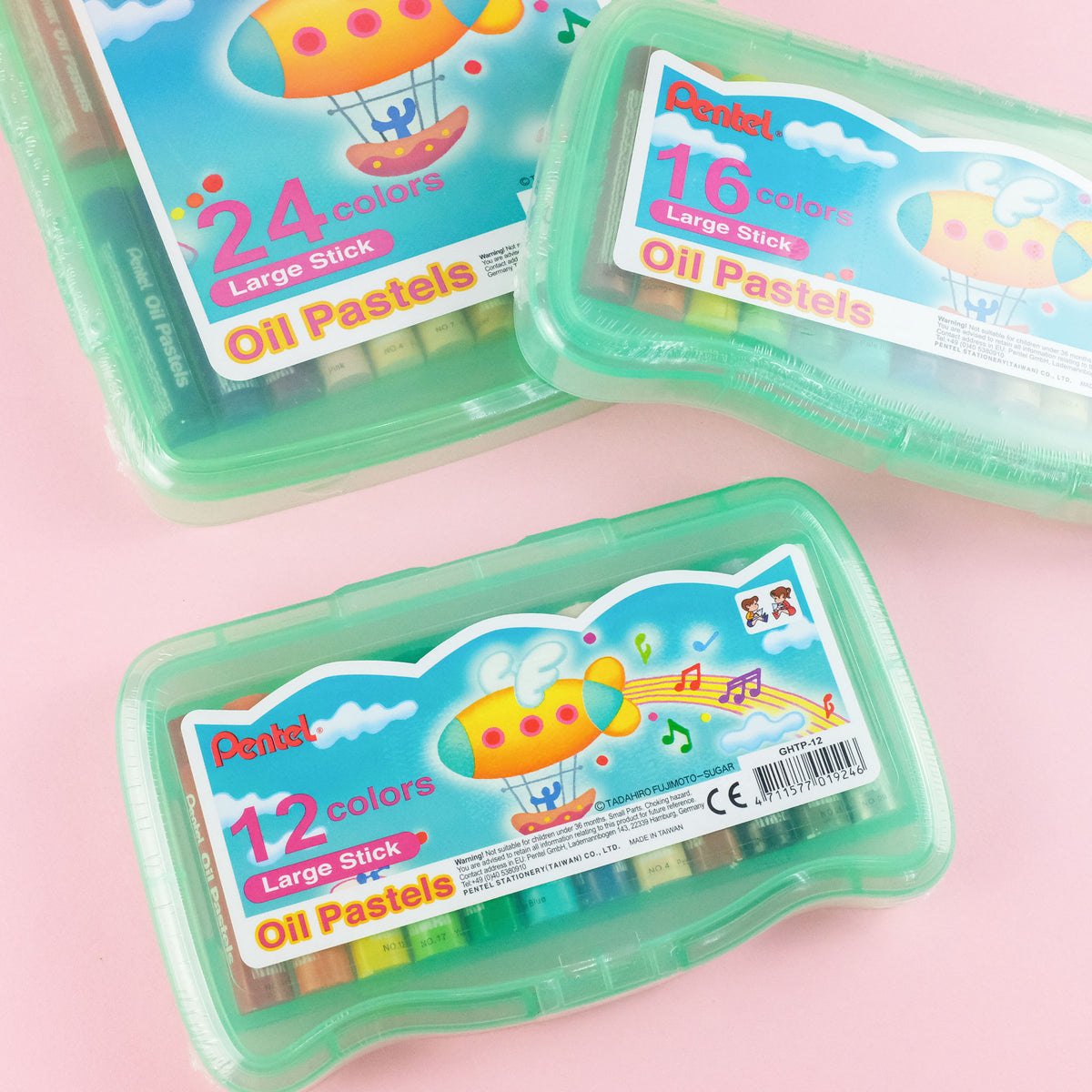 Oil Pastels (Large Stick, Portable Case)– Pentel Singapore